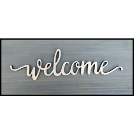 Welcome Laser cut wood sign for Home Decor. : Buy Laser cut Wood Word ...