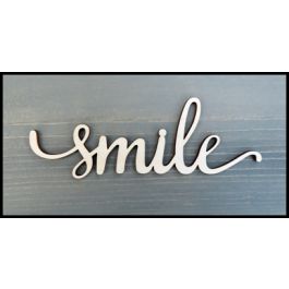Smile Laser cut wood sign for Home Decor. : Buy Laser cut Wood Word ...